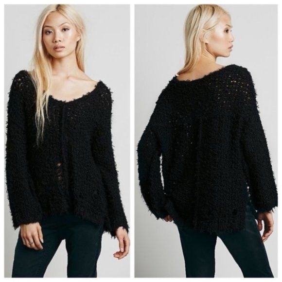 REVOLVE | Sweaters | Revolve Band Of Gypsies Open Wide Knit Black Out ...